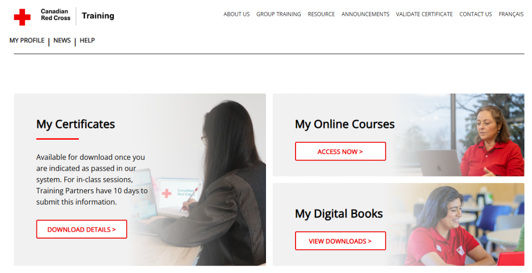 Download my Certification – Canadian Red Cross